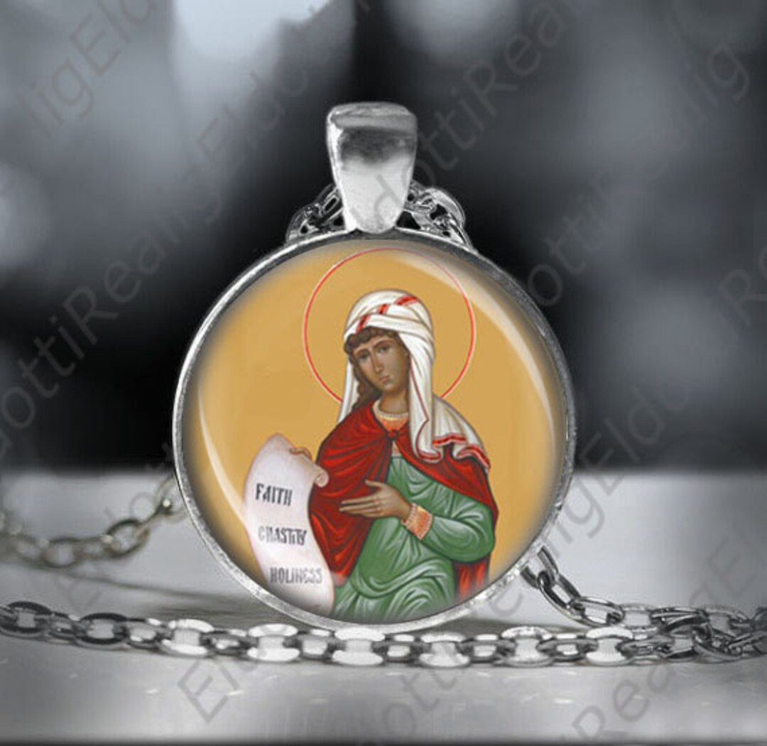 St. Susanna Catholic Necklace Christian Medal Pendant Patron Saint ...