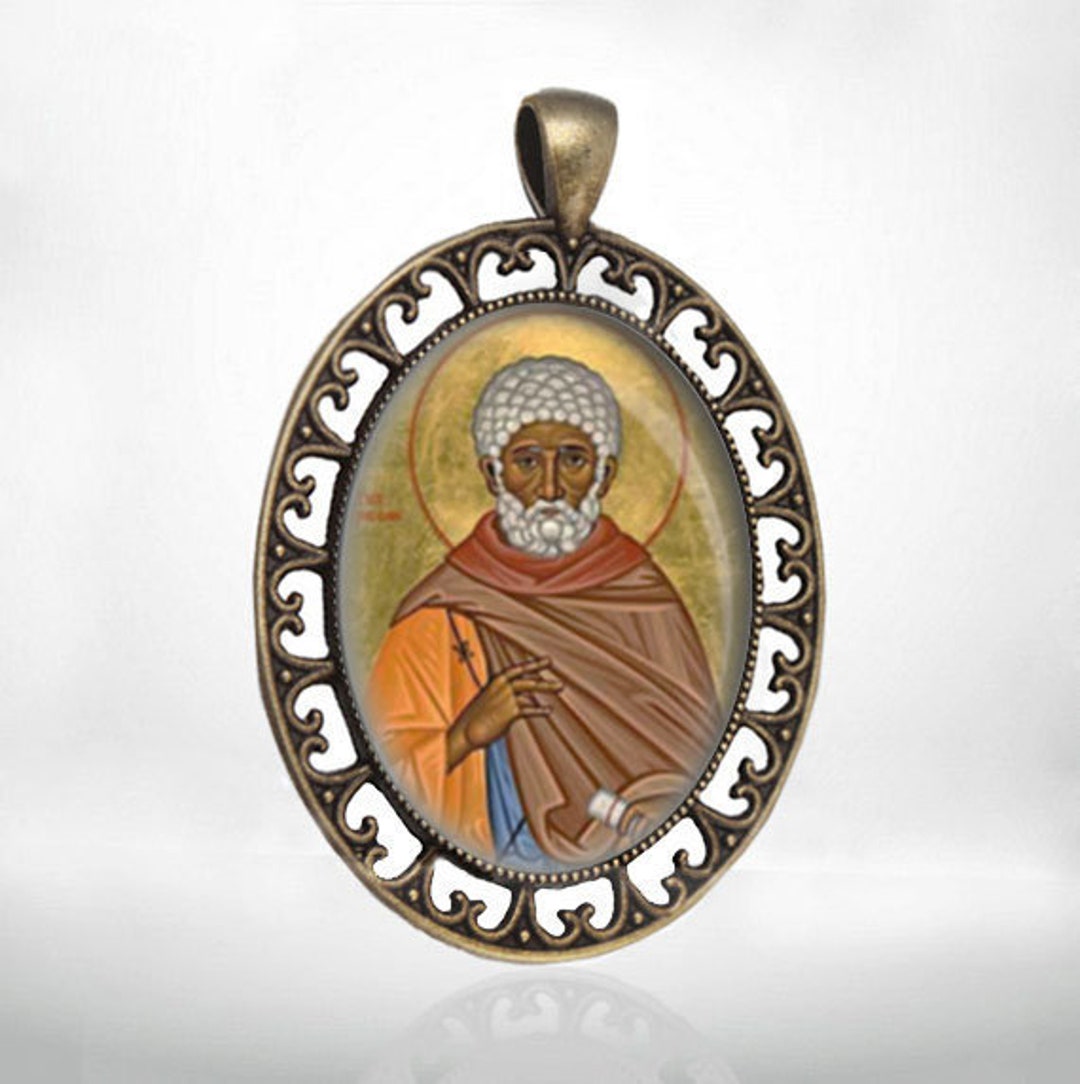 St Moses the Black Abba Moses the Robber Bronze Pendant - Etsy