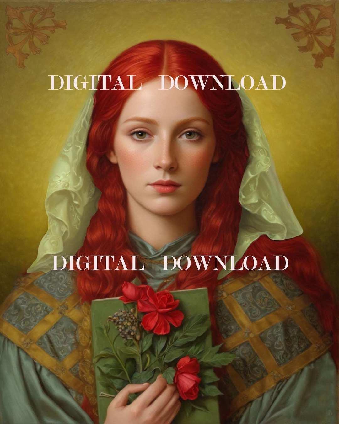 St. Dymphna Art Patron of Mental Health Religious Art DIGITAL DOWNLOAD - Etsy