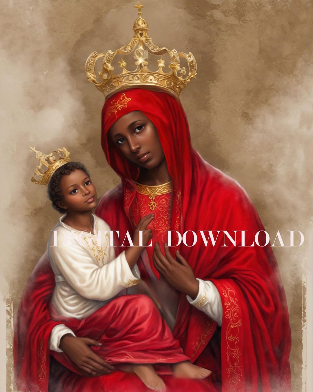 Our Lady Chelm Virgin Mary Religious Art DIGITAL DOWNLOAD - Etsy
