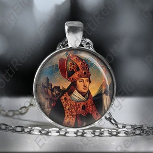 Saint Erasmus of Formia / St Elmo Catholic Necklace. St Erasmus Jewelry ...