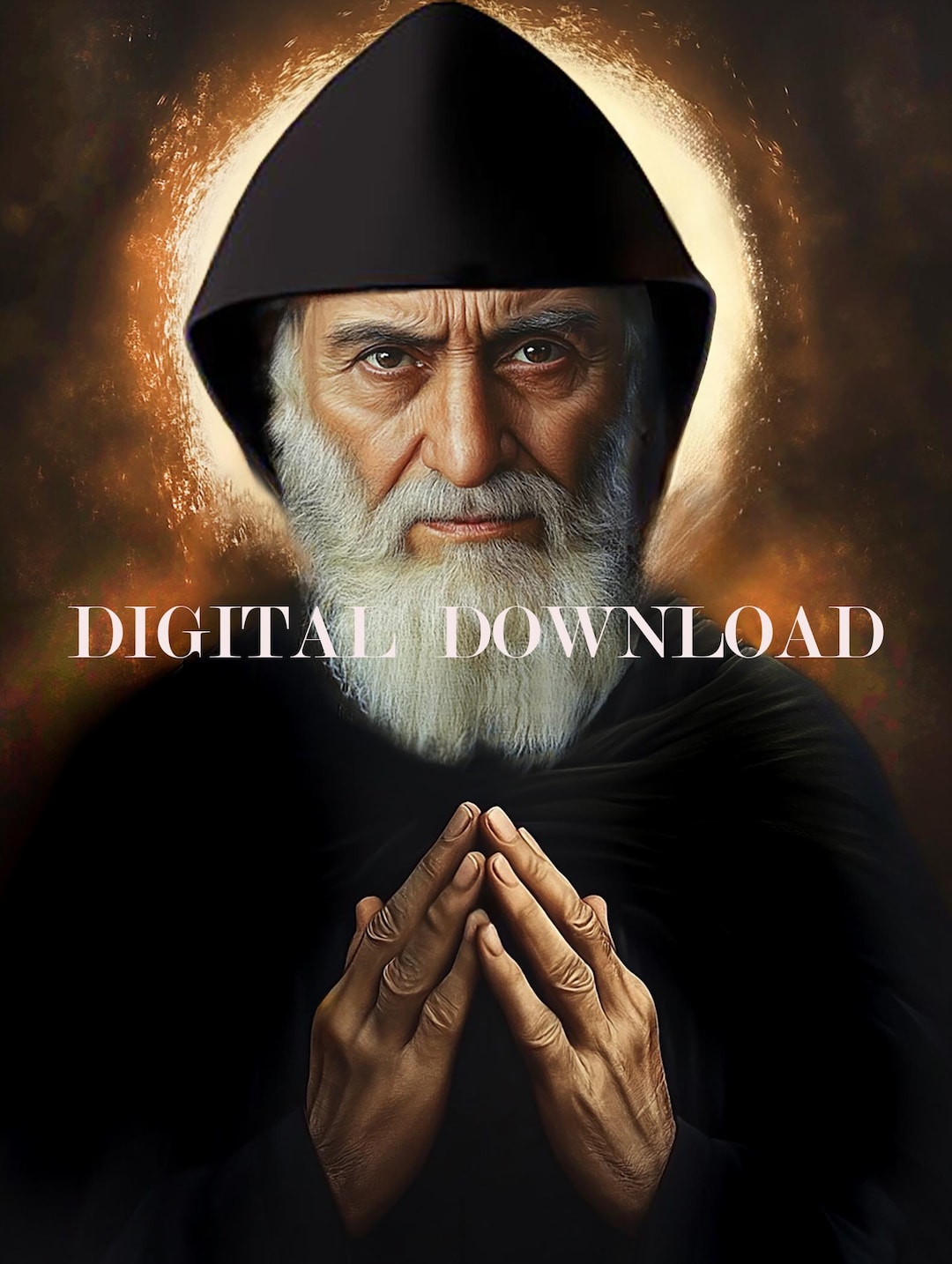 St Charbel Makhlouf Art DIGITAL DOWNLOAD Catholic Print - Etsy