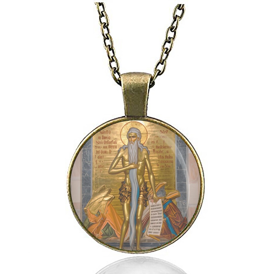 St Onuphrius Onofrio Medal Religious Necklace Jewelry - Etsy