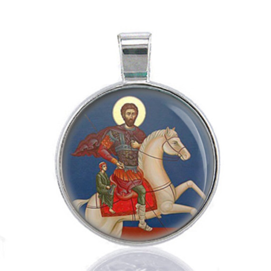 Saint Sarkis the Warrior Catholic Medal. Religious Christian Martyr and ...