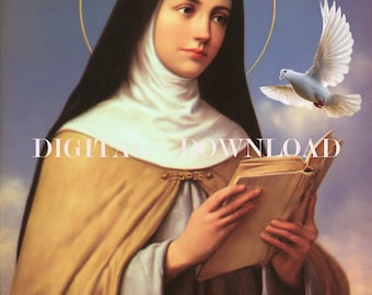 Saint Teresa of Avila Printable Wall Art, Catholic Religious Saints Art ...
