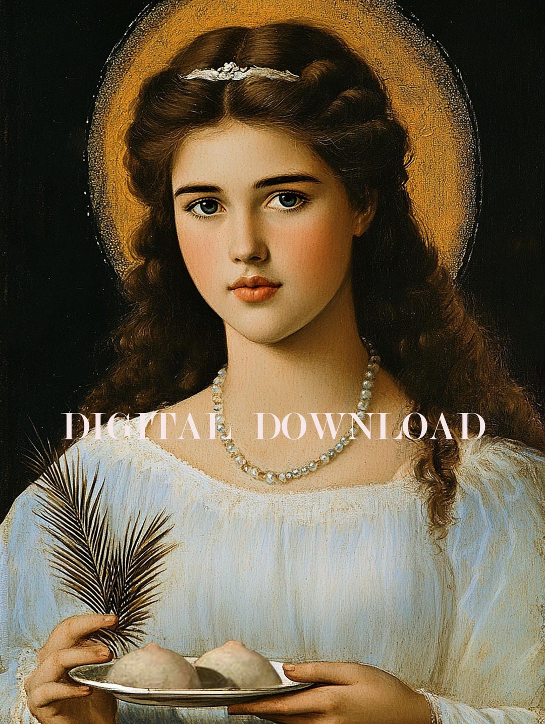 St. Agatha of Sicily Religious Art DIGITAL DOWNLOAD Catholic Print - Etsy