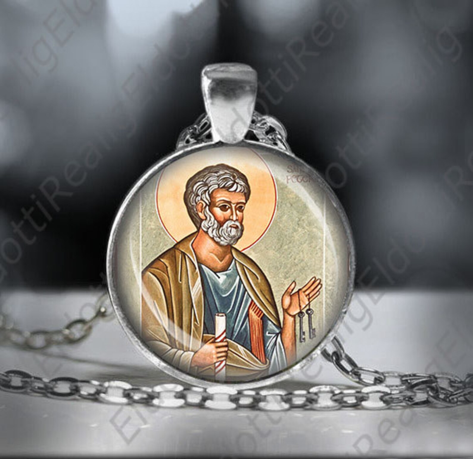 St. Peter the Apostle Religious Catholic Necklace Christian - Etsy