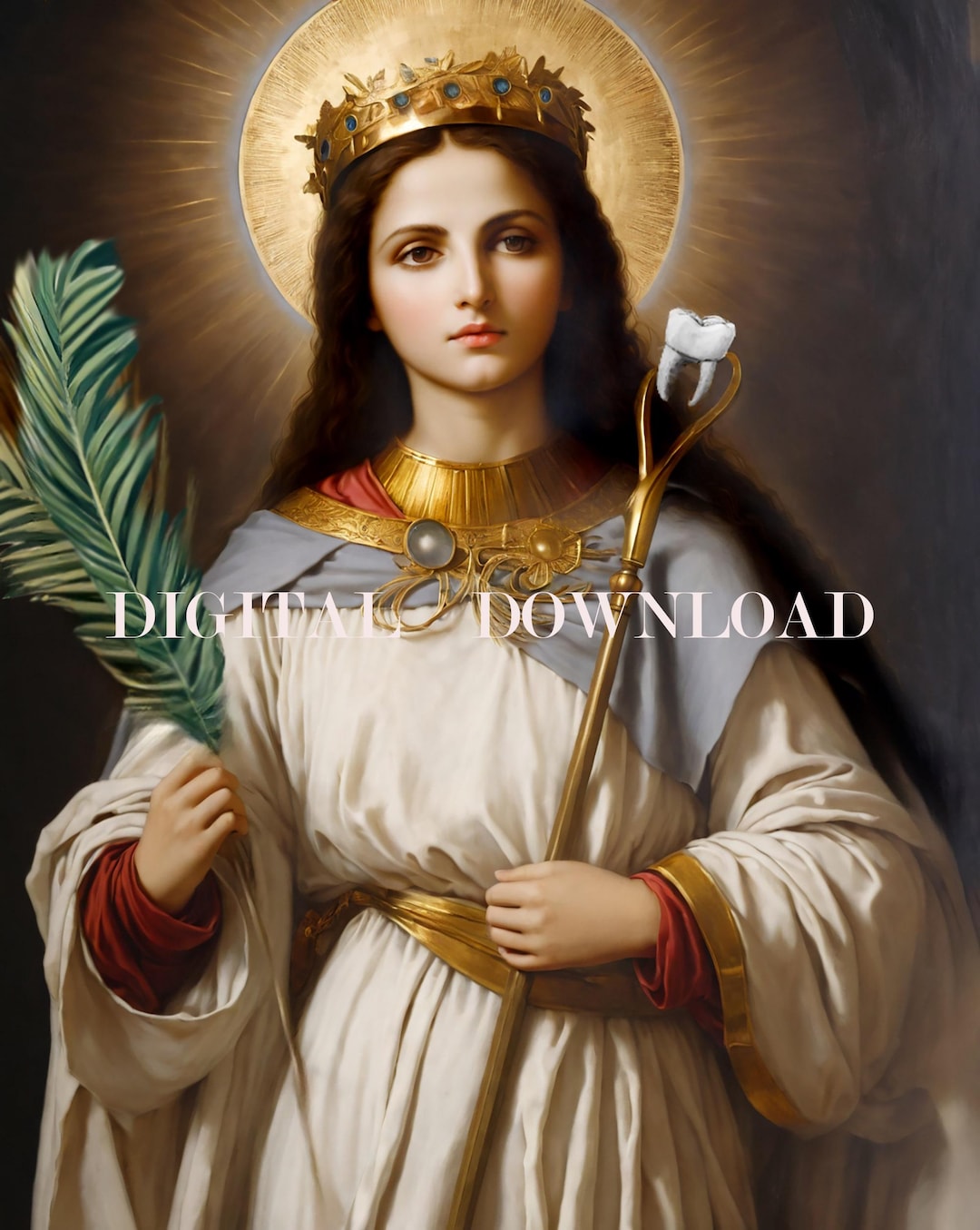 St Apollonia - Patron Saint of Dentists DIGITAL DOWNLOAD Image ...