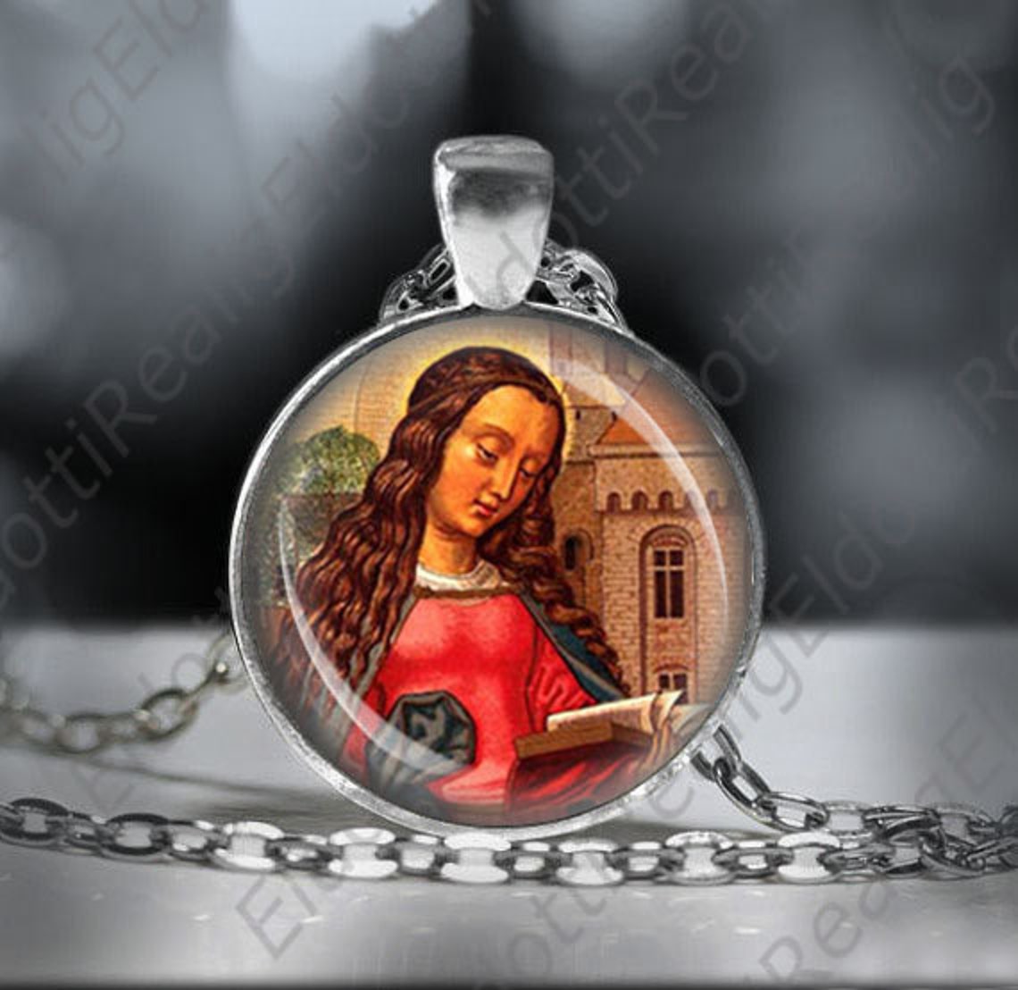 St. Emma Catholic Necklace Patron Saint Medal 1'' | Etsy