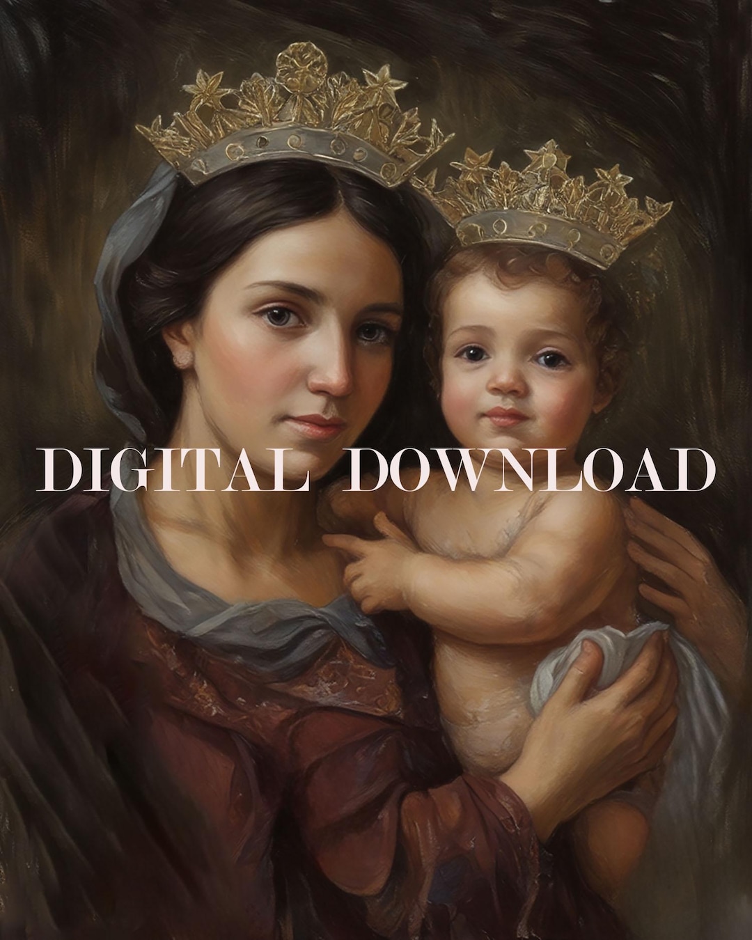 Our Lady of Confidence Print: Virgin Mary and Baby Art (digital ...