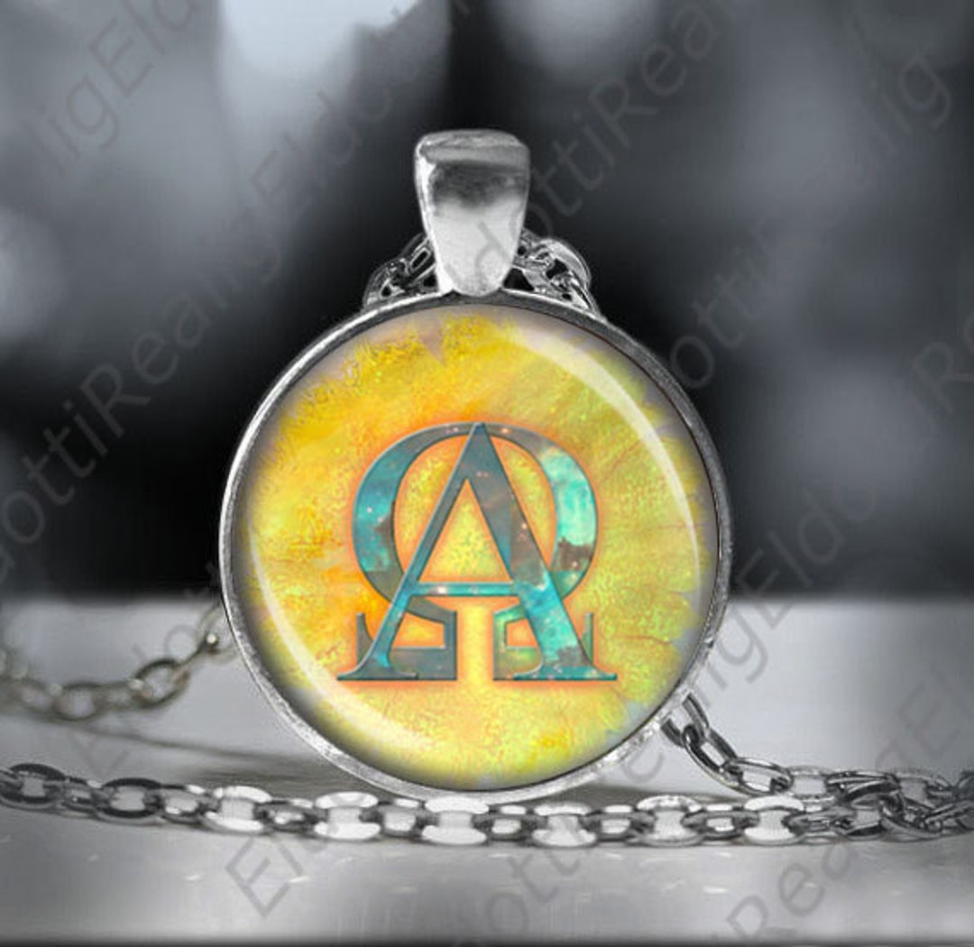 The Alpha and Omega Symbols Necklace - Christian Catholic Medal ...
