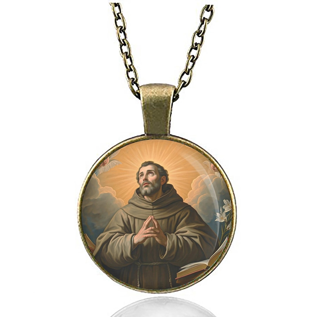St. Francis of Assisi Necklace Medal Pendant - Etsy