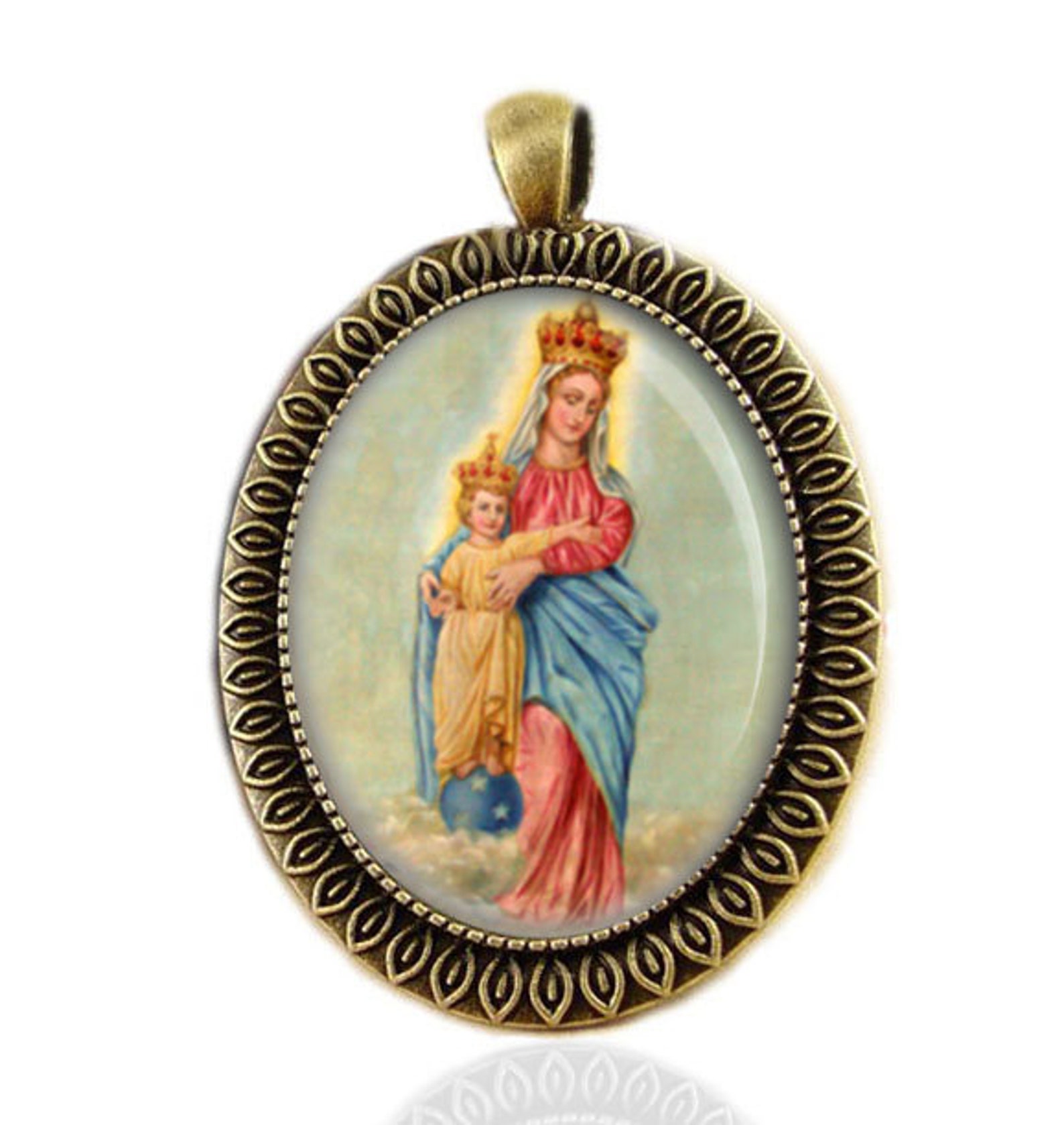 Our Lady of Victory Virgin Mary Religious Catholic Medal - Etsy