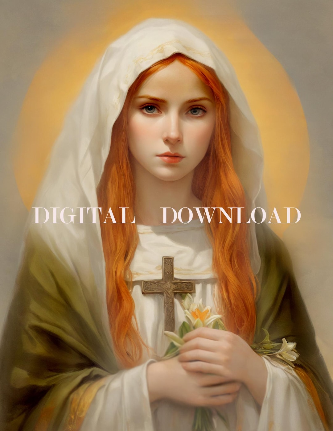 St Dymphna Art DIGITAL DOWNLOAD Religious Print - Etsy