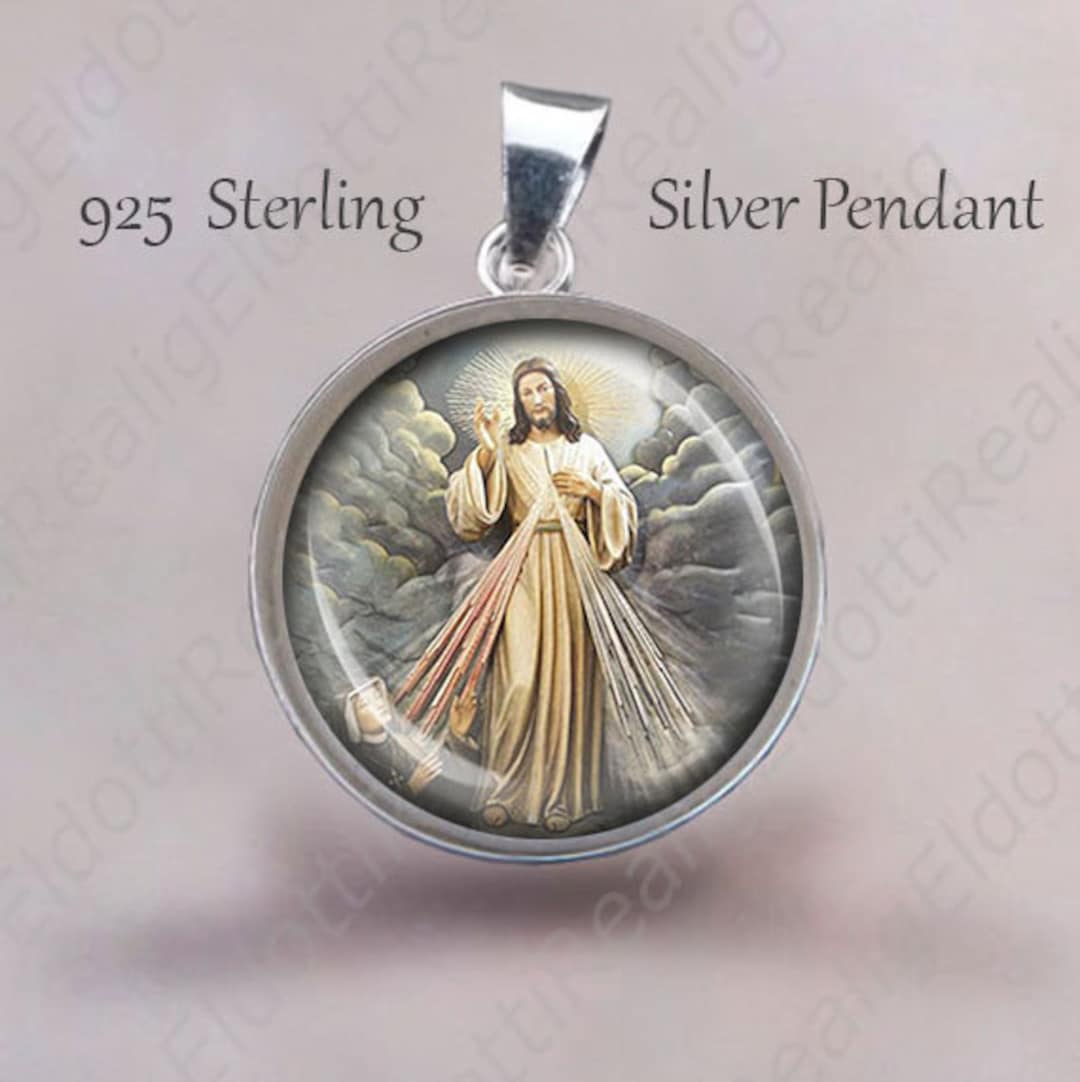 Divine Mercy Religious Christian Necklace. Jesus Christ Religious ...