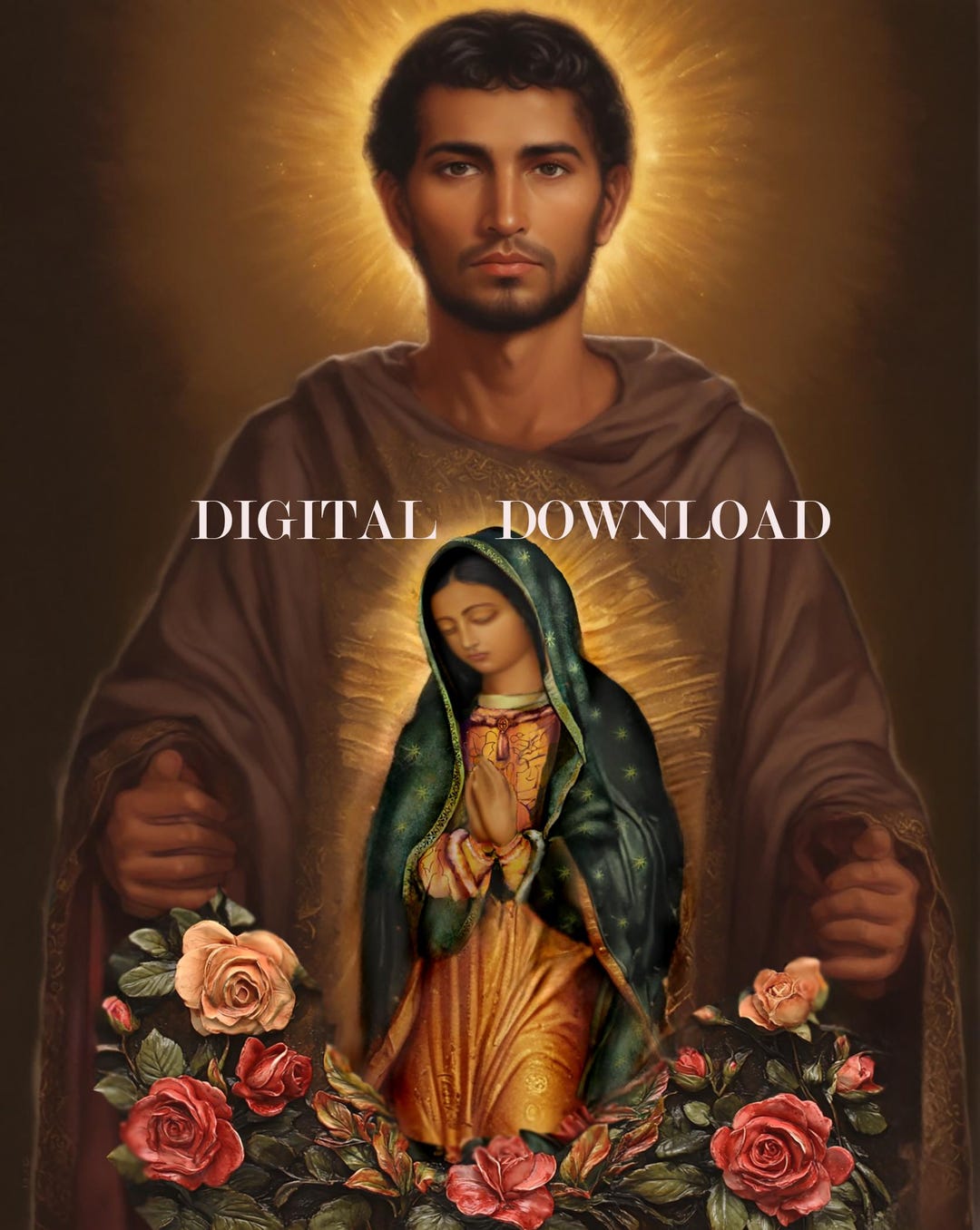 St Juan Diego Our Lady Guadalupe DIGITAL DOWNLOAD Catholic Art Print ...