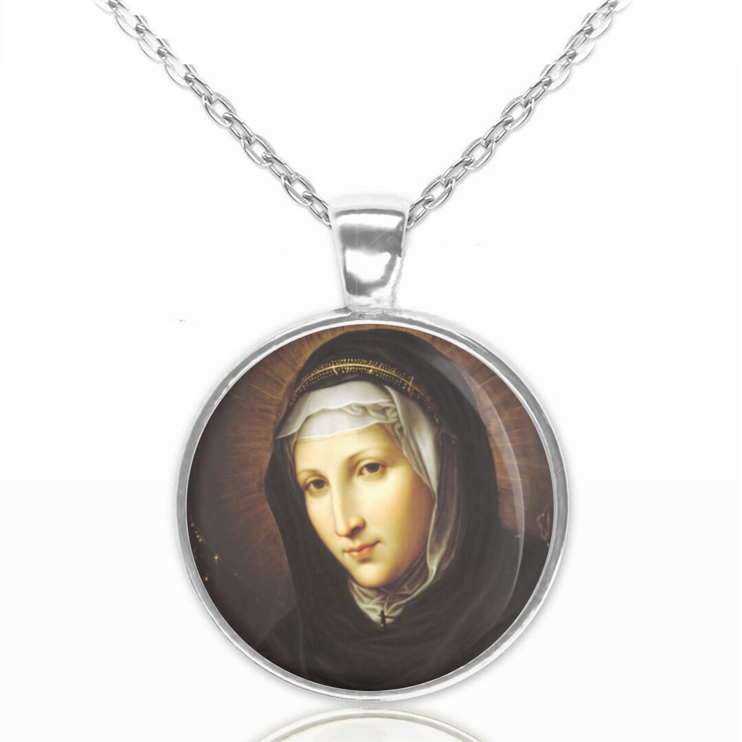 St. Catherine of Genoa Pendant Medal – Catholic Necklace for Sale ...