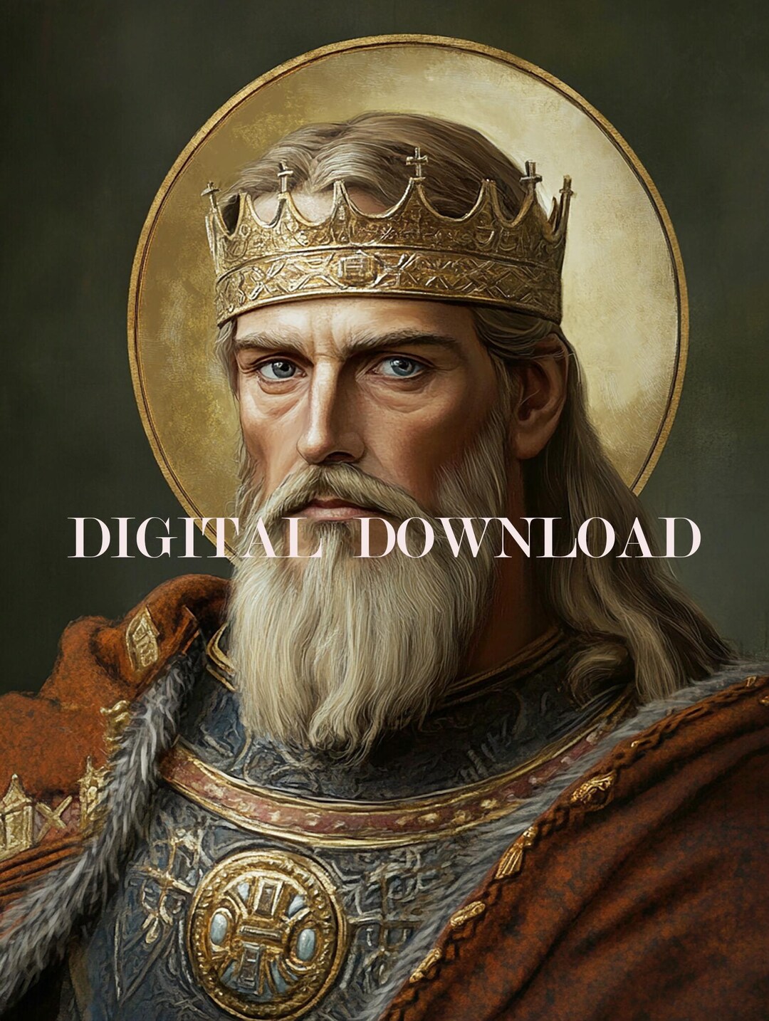Saint Olaf of Norway Martyr and King Religious Art DIGITAL DOWNLOAD ...