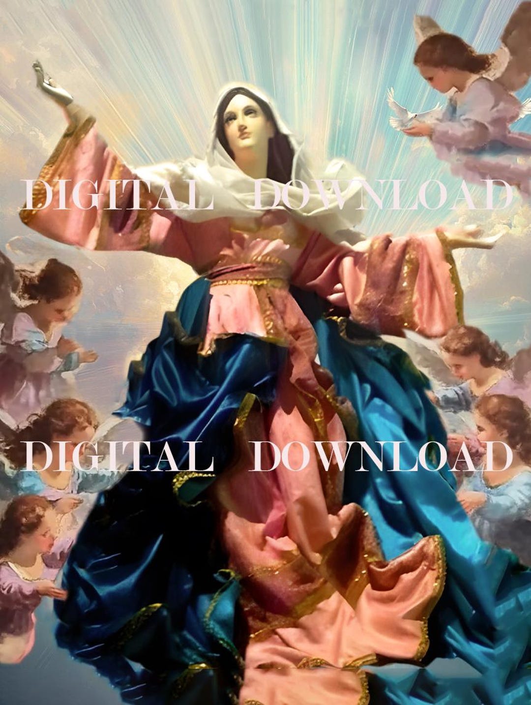 The Assumption of the Blessed Virgin Mary Religious Art DIGITAL ...
