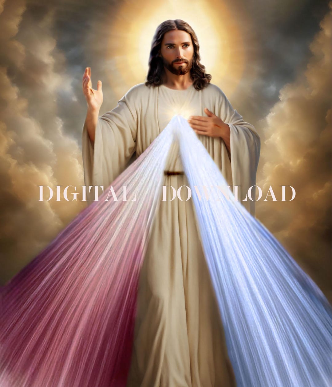 Divine Mercy Jesus Religious Catholic Print Art DIGITAL DOWNLOAD - Etsy