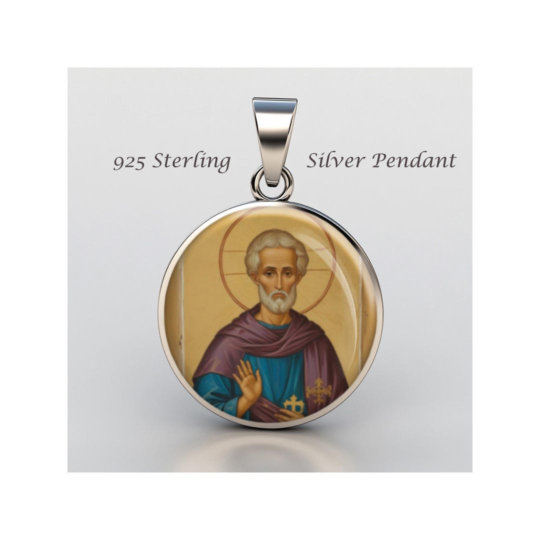 Saint Enoch Religious Devotional Sterling Silver 925 Christian Medal ...