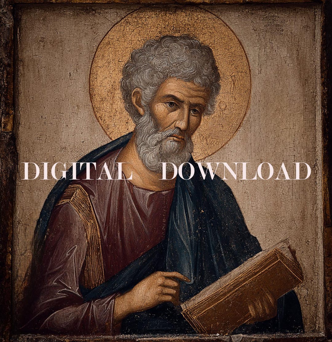 St Peter DIGITAL DOWNLOAD Art Print Christian - Etsy