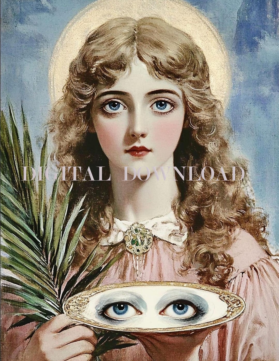 St Lucy Religious Saint Catholic Art DIGITAL DOWNLOAD Custom Print - Etsy