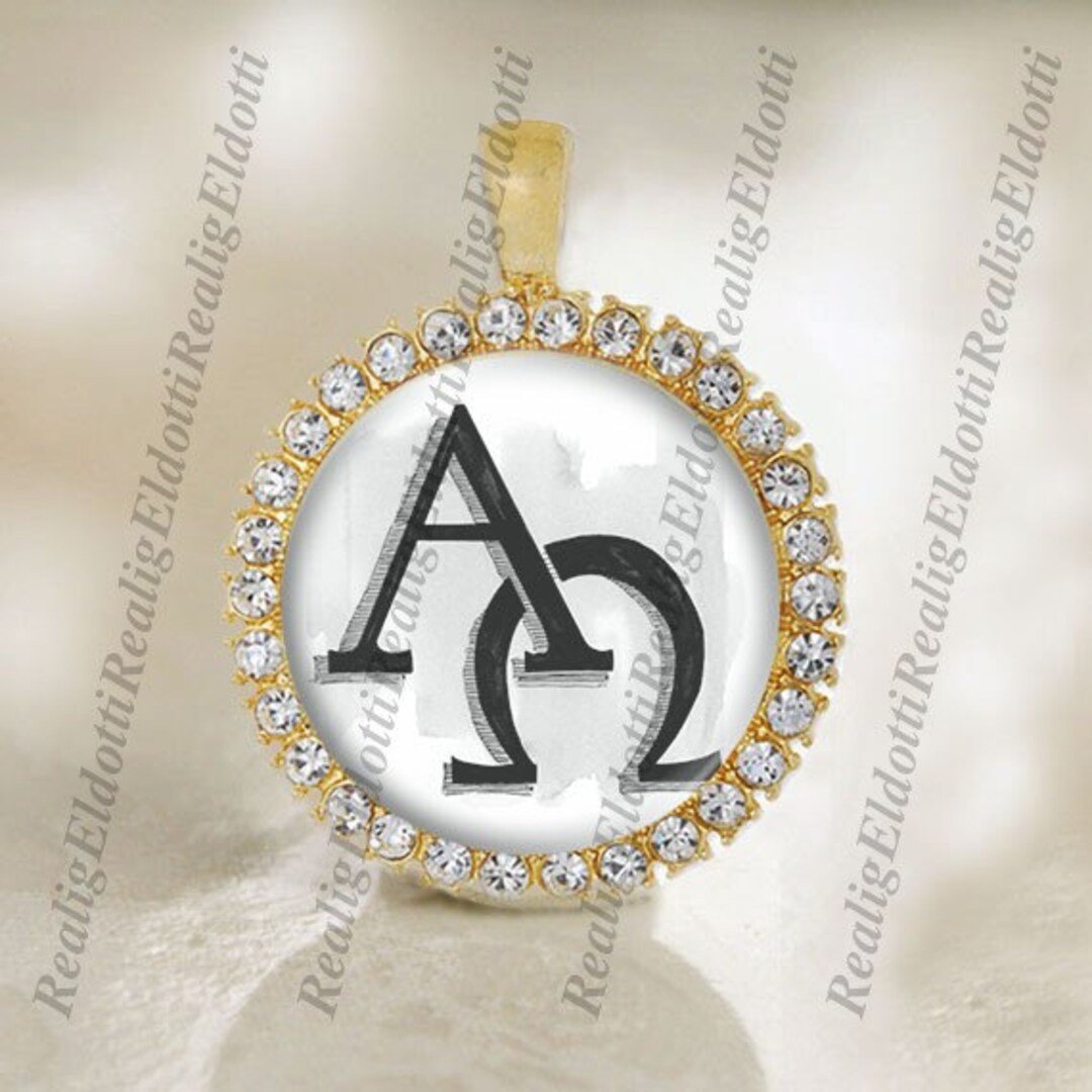 The Alpha and Omega Symbols - Christian Gold Tone Medal Pendant ...