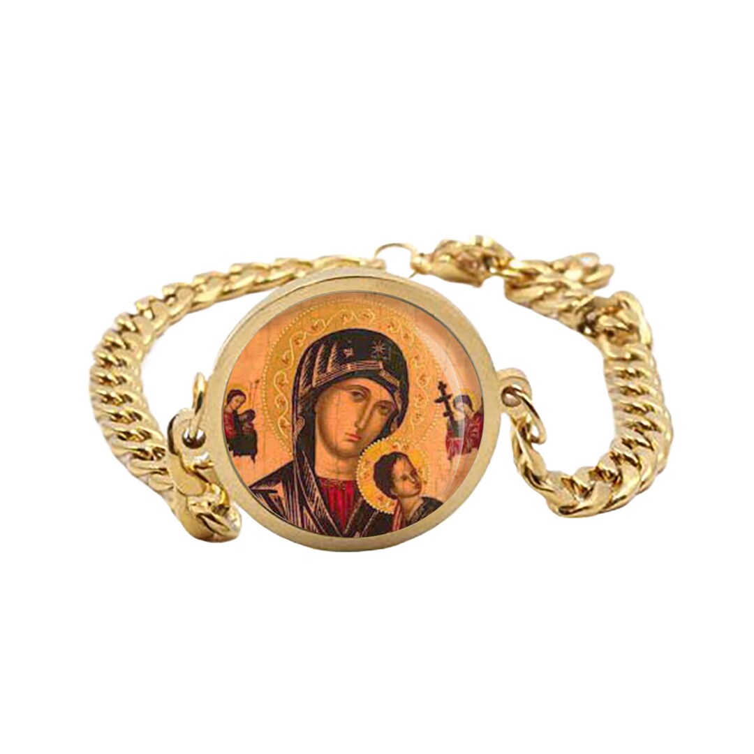 Mary Our Lady Perpetual Help Bracelet Gold or Silver Tone Religious ...