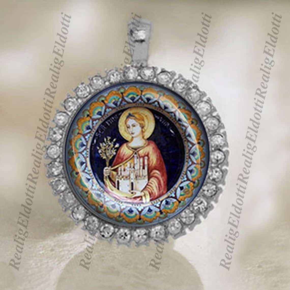 St. Seraphina Religious Catholic Patron Silver Tone Medal - Etsy
