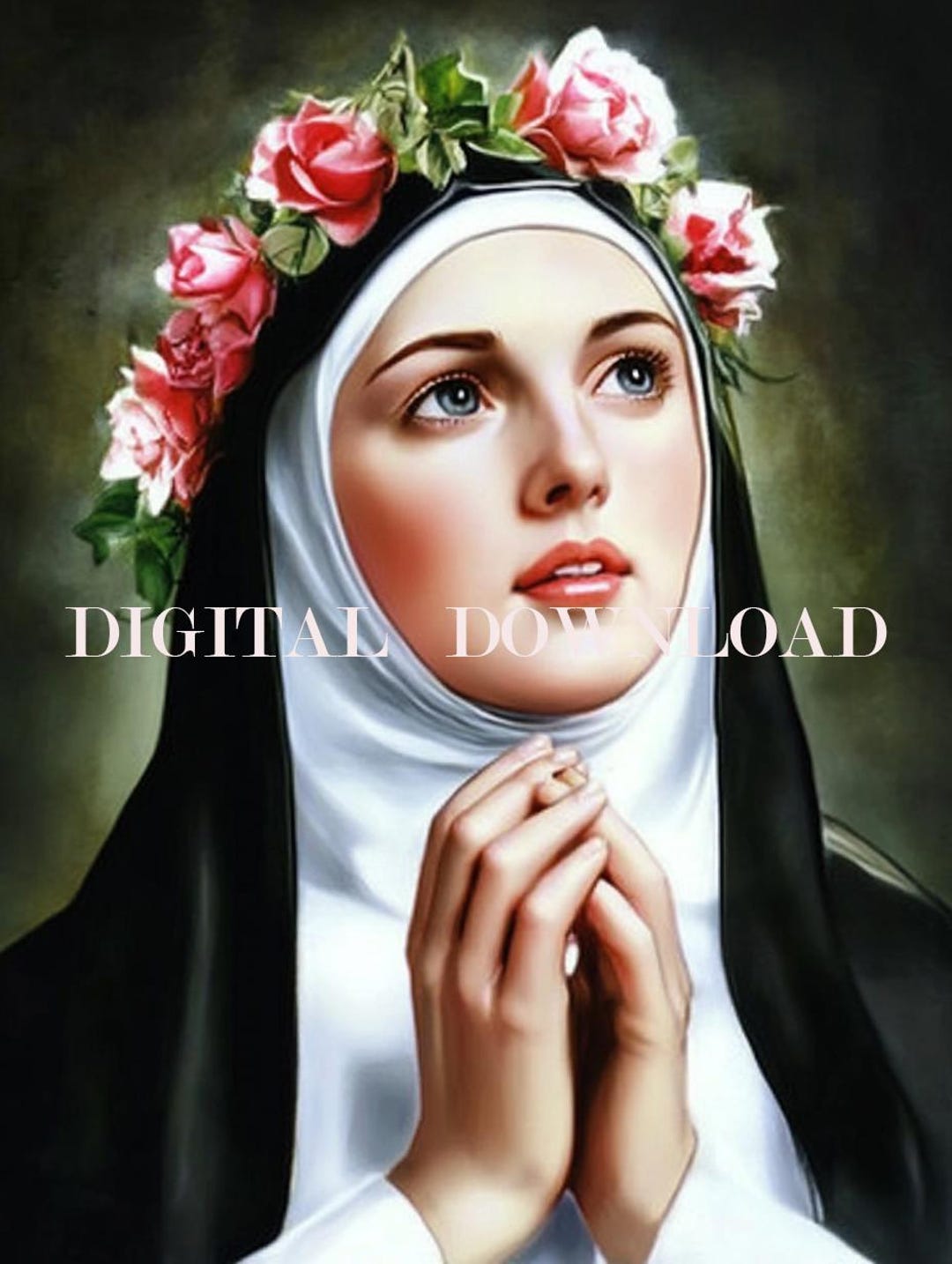 St Rose of Lima Catholic Art DIGITAL DOWNLOAD - Etsy