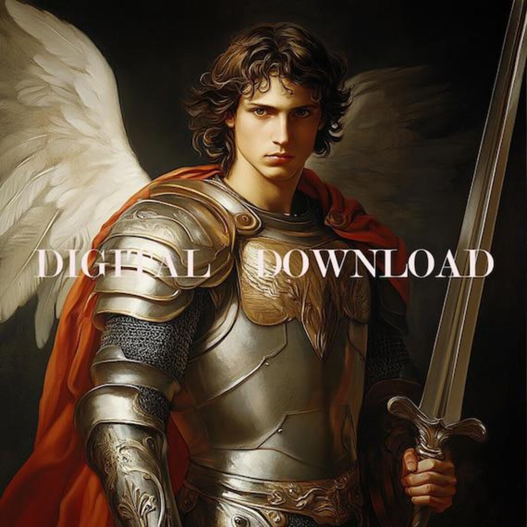 Saint Michael Archangel Digital Download | Religious Catholic Art Print ...