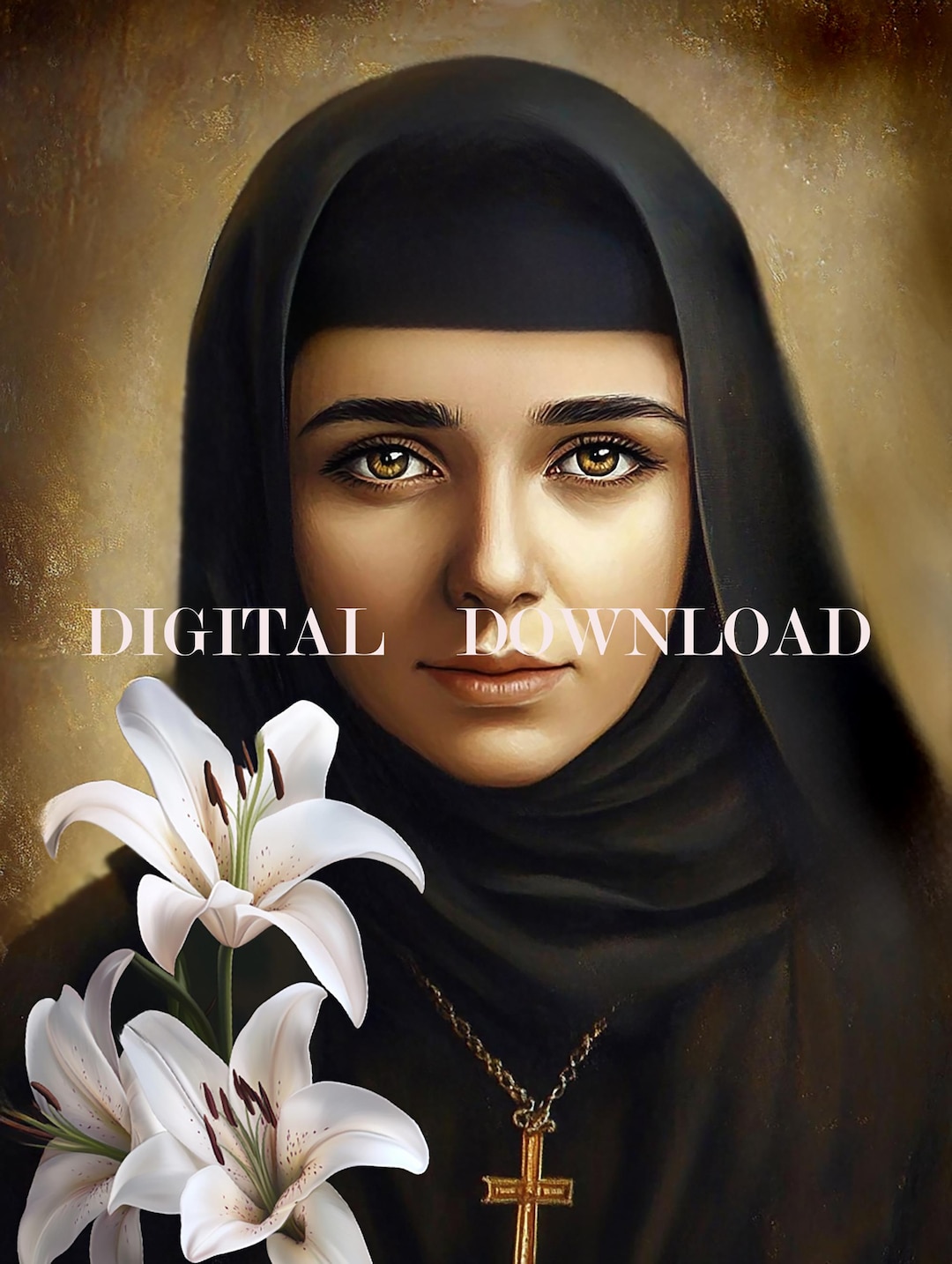 St Rafqa Rebecca Nun Saint Rafka Image Religious Catholic Print Art DIGITAL DOWNLOAD - Etsy