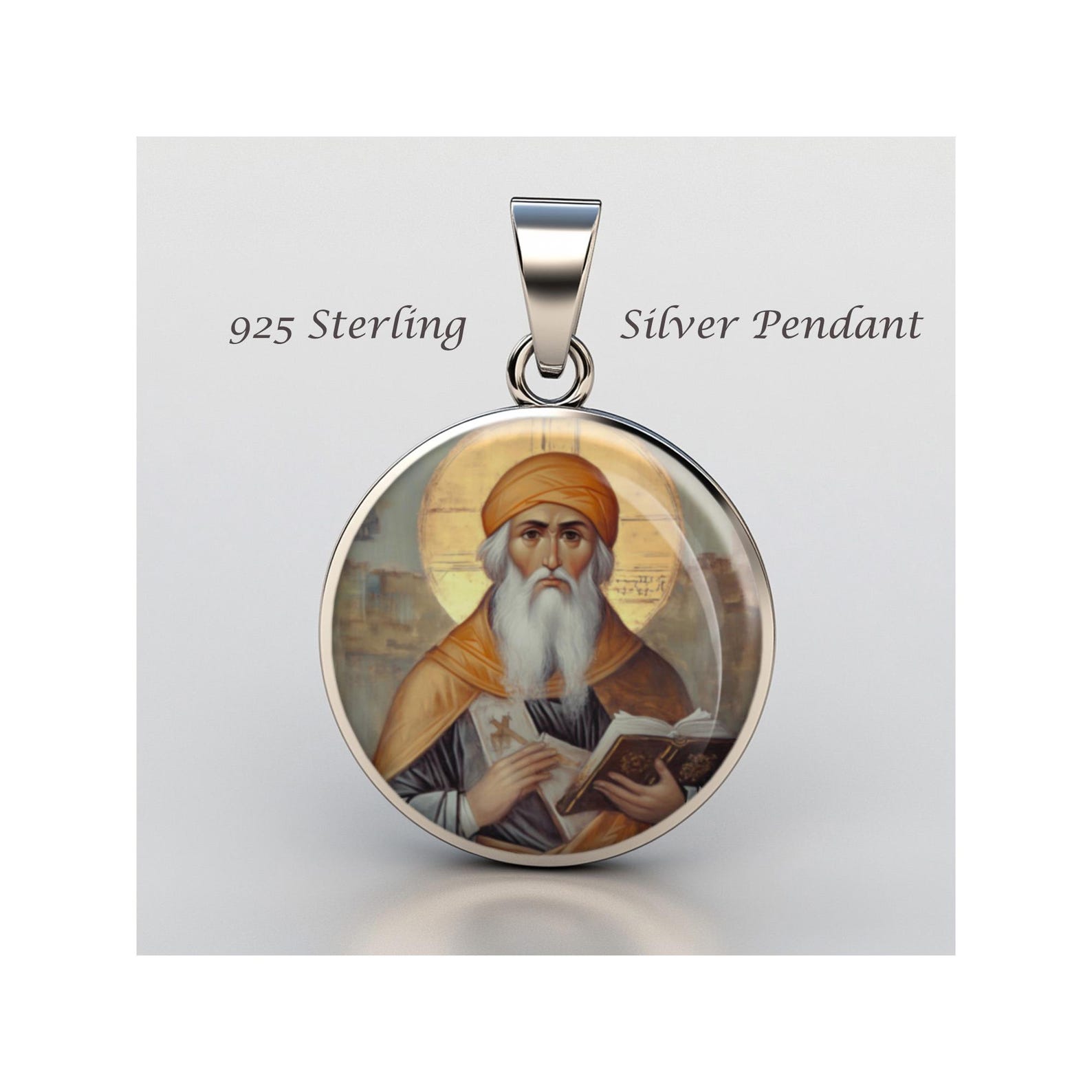 Saint John of Damascus Religious Devotional Sterling Silver 925 ...