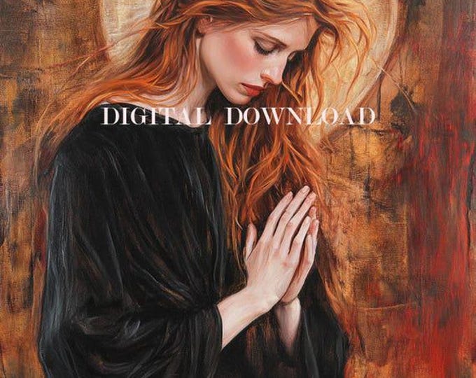 Mary Magdalene Line Art Portrait - Matte Print 8" X 10" - Etsy Canada