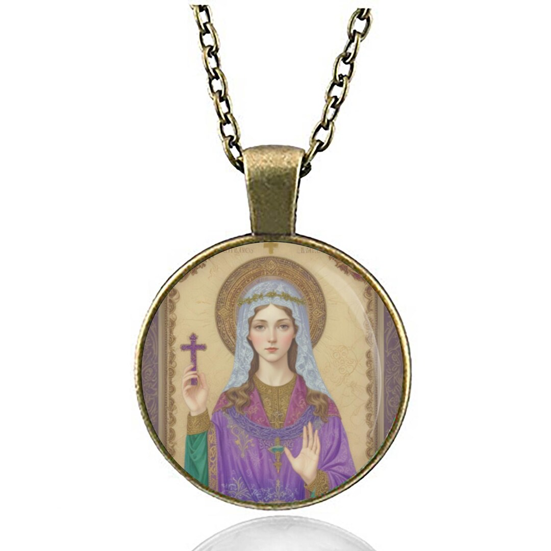 St Claudia Necklace Religious Patron Pendant Medal - Etsy