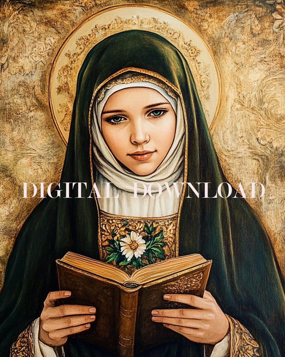 Saint Young Mariam Baouardy | St. Mary of Jesus Crucified Art DIGITAL ...