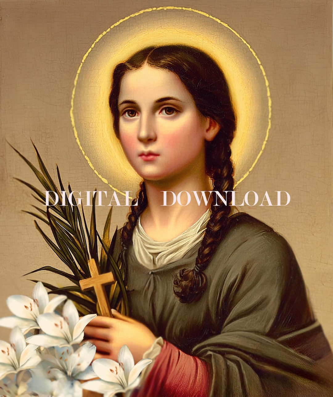 St Maria Goretti Catholic Digital Art DOWNLOAD Poster, Decor - Etsy