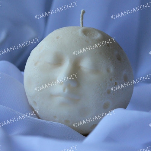 BIG Full Moon Sphere With Face 3D Silicone Mold Candle Mould - Etsy