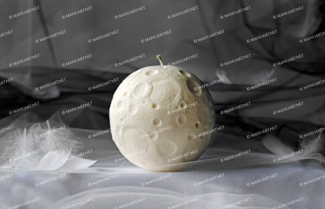 BIG Full Moon Sphere With Face 3D Silicone Mold Candle Mould - Etsy