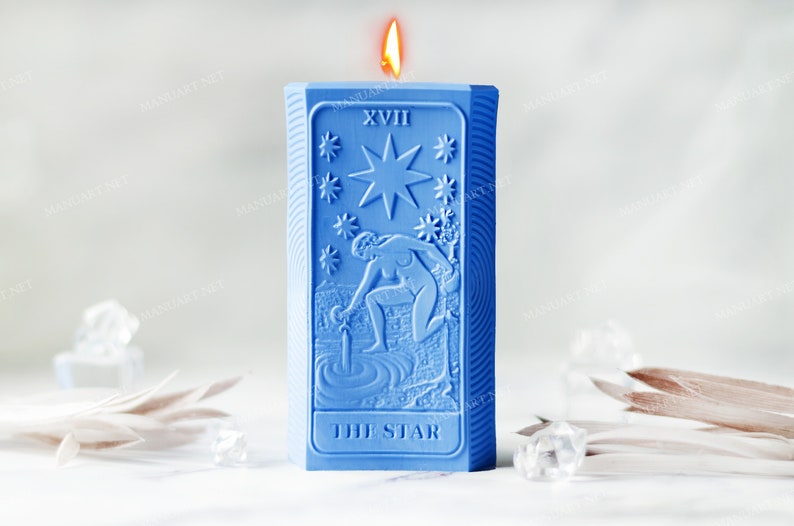 Molde de silicone 3D da carta de Tarô da Estrela, molde para vela ...