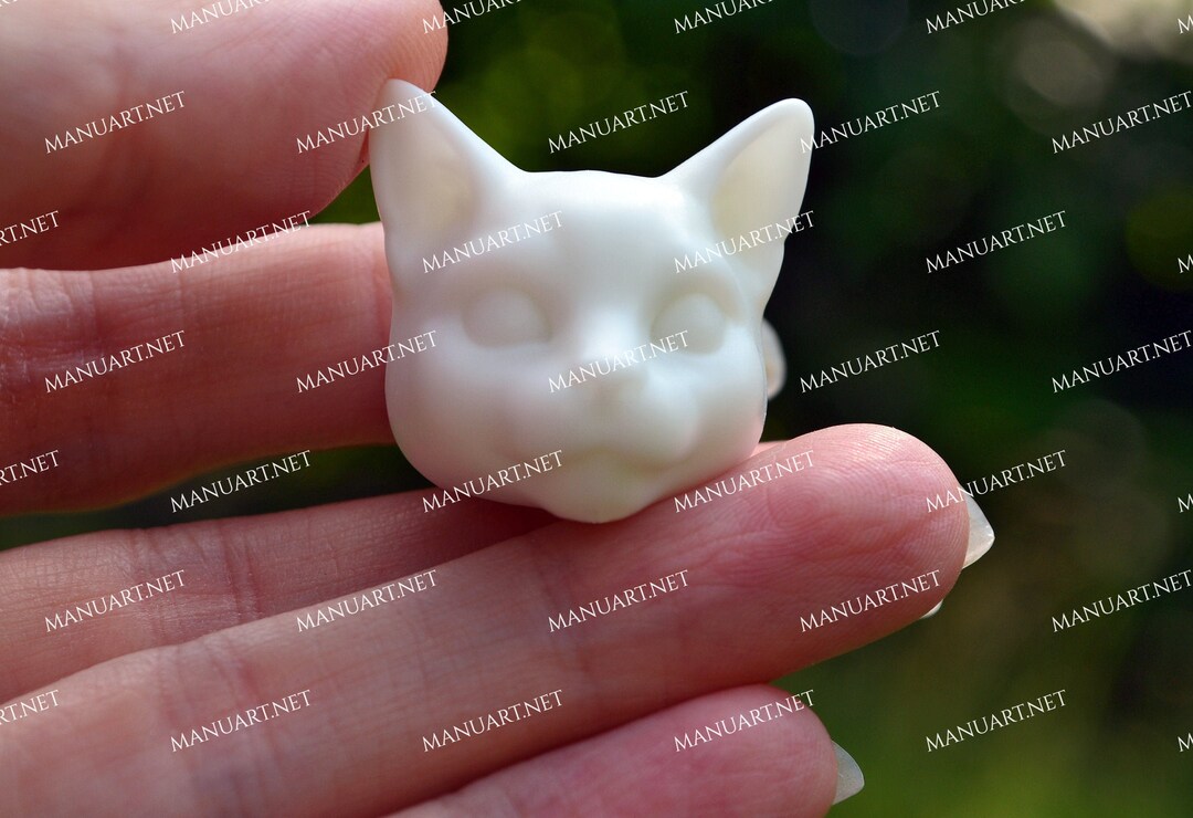 MINI Cat Head FOOD SAFE 3D Silicone Mold, Candle, Soap Mould, Concrete ...