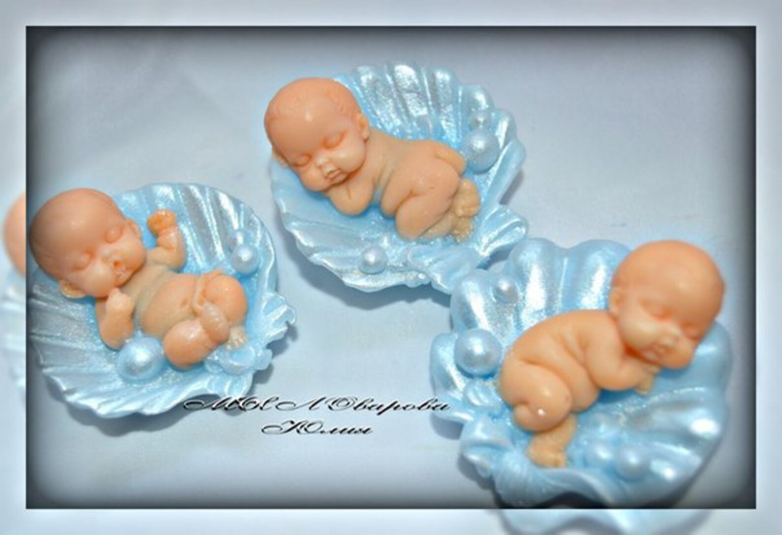 Set of 3 Molds Kids in Shell 3D Newborn Baby in Shell - Etsy