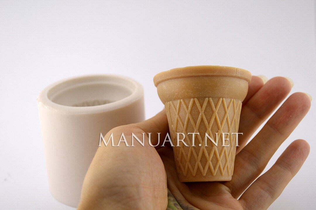 Ice Cream Cone 3D Silicone Mold, Ice Cream, Sweet Mold, Food Mold, Soap ...