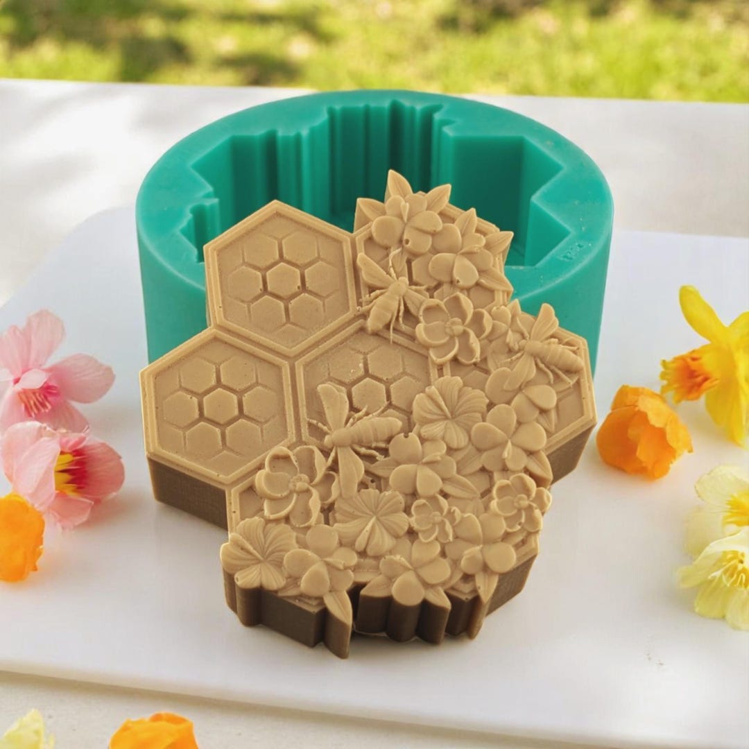 Honeycomb Silicone Mold for Bee Candle Soap Beeswax Resin Chocolate ...