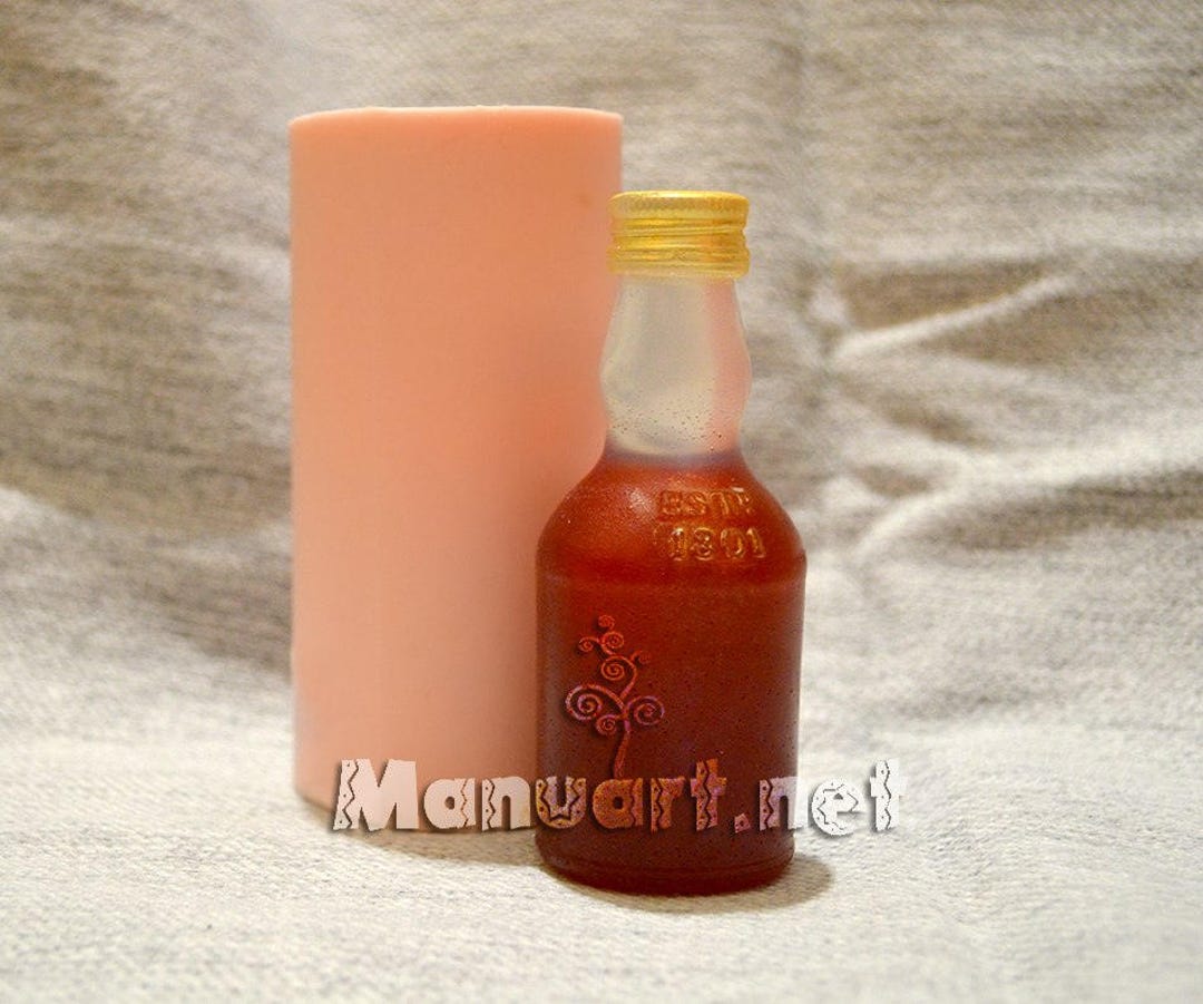 Bottle #2 3D Silicone Mold, Bottle Mold, Whiskey Bottle Mold, Soap Mold ...
