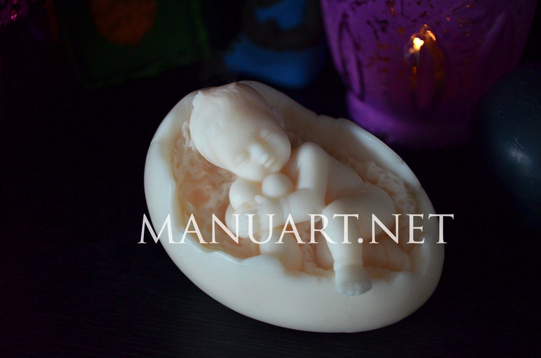 Sleeping Baby in Eggshell FOOD SAFE 3D Silicone Mold, Egg, Baby Mould ...