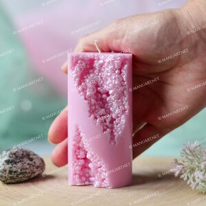 Geode Cylinder 3D Silicone Mold, Candle Mould, Resin, Soap, Plaster ...