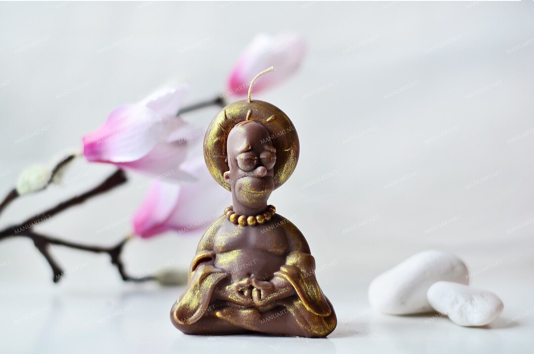 Homer Simpson Buddha 3D Silicone Mold, Candle & Soap - Etsy
