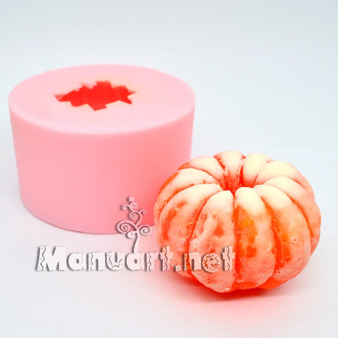 Peeled Mandarin 3D Silicone Mold Real Tangerine Citrus Orange Mould ...